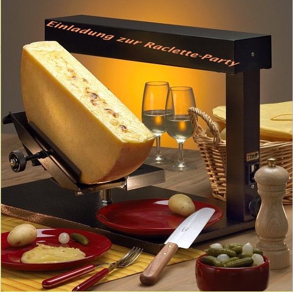 Einladung zur Raclette-Party schmeckt dem kleinen Kreis besonders gut
